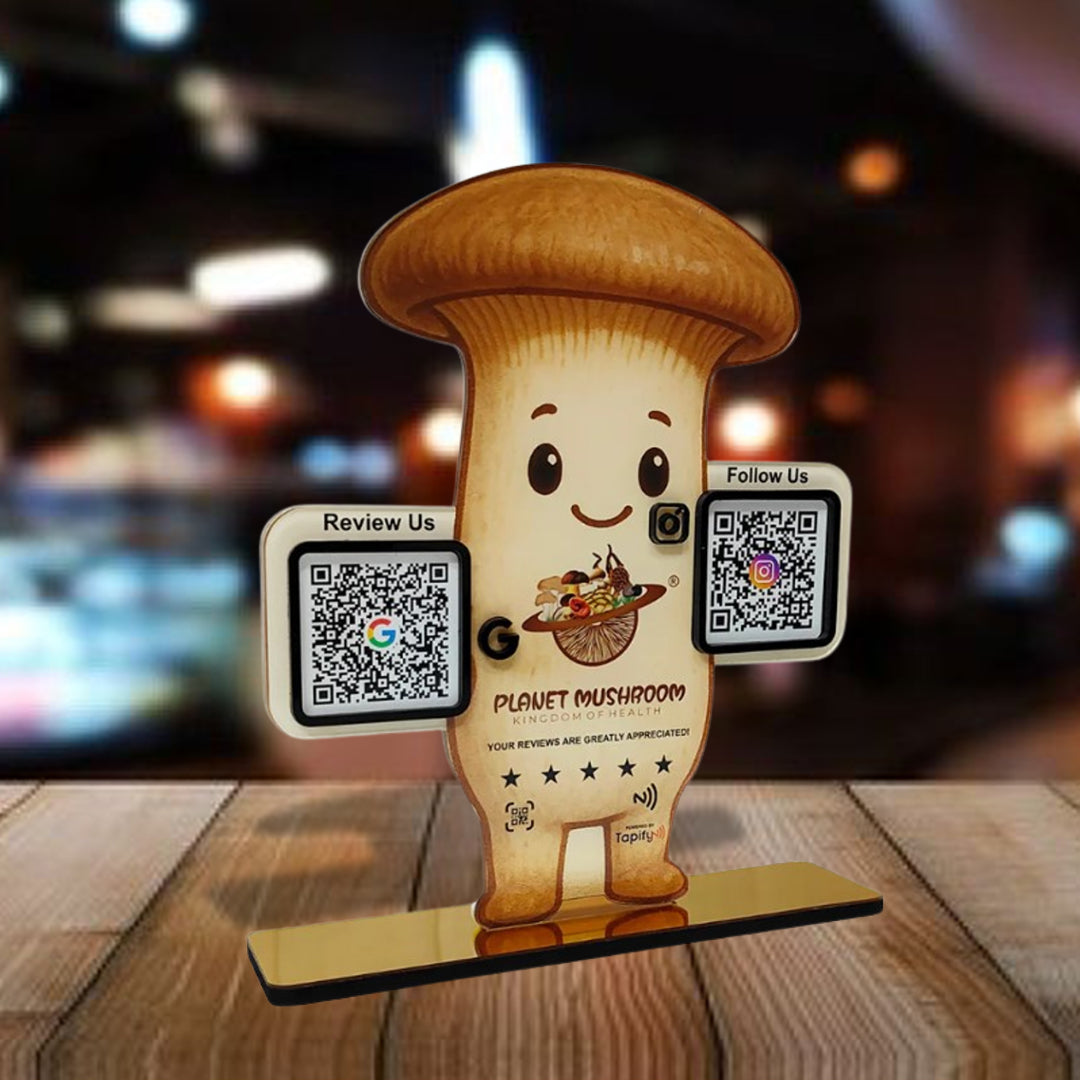 Tapify - Mushroom Shaped Smart NFC 2-in-1 Tabletop Standee