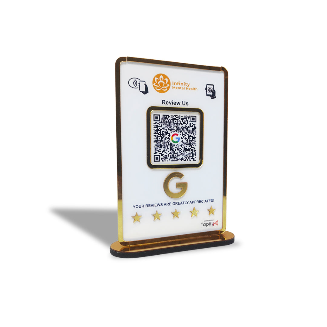 Tapify - Premium Smart NFC 1 QR Table Top Standee