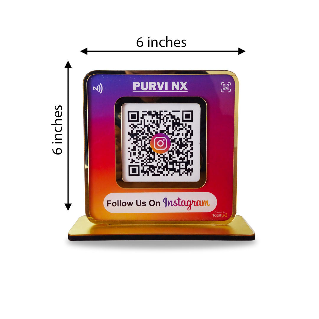 Premium Instagram -1 QR Table Top Standee - Elite – Tapify