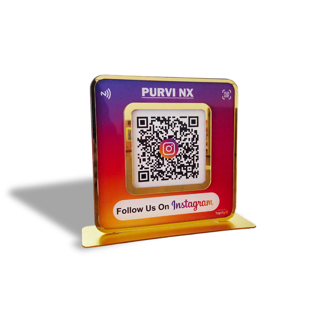 Premium Instagram -1 QR Table Top Standee - Elite – Tapify