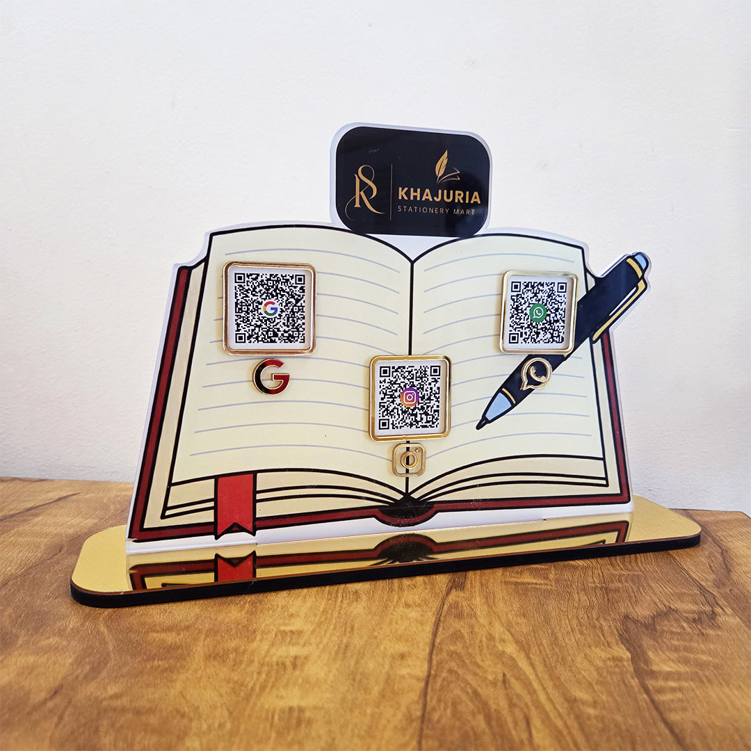 Book & Pen Shaped - Smart NFC 3-in-1 Tabletop Standee – Tapify