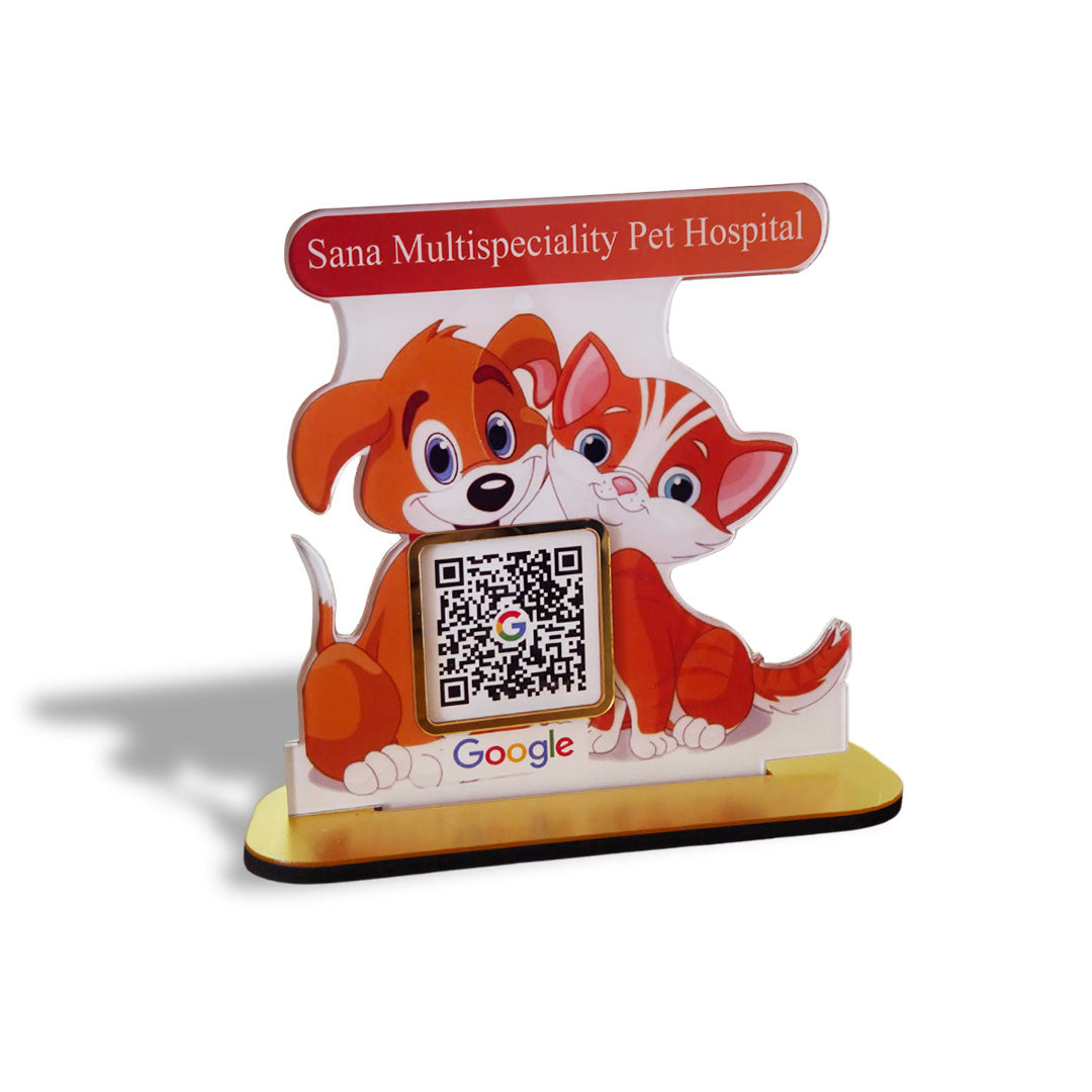 Cat & Dog Shaped 2 in 1 Smart NFC QR Standee - II – Tapify