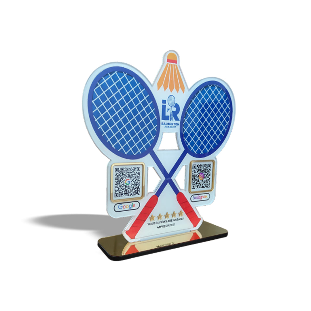 Tapify - Badminton Shaped 2 in 1 Smart NFC Standee