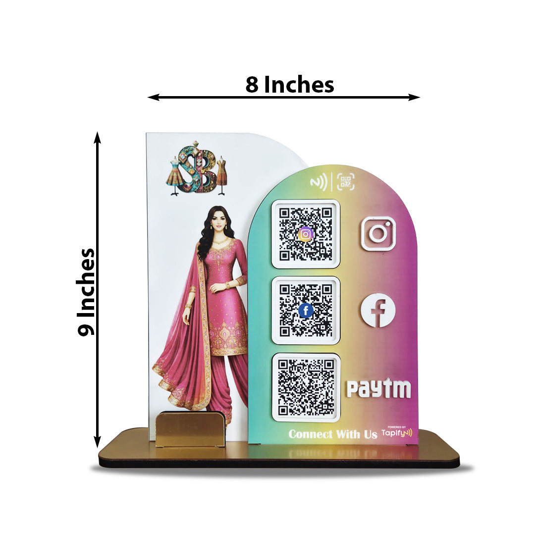 Tapify - Premium Arch Shaped Smart NFC 3-in-1 in Cutout ( With card ...