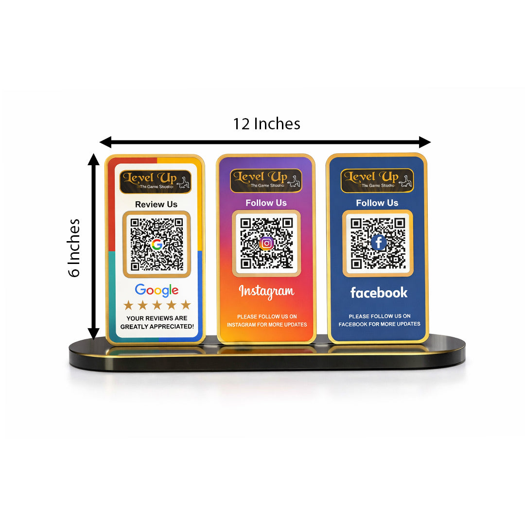 New Premium |Social Media Theme Edition | 3 in 1 Smart NFC Standee For ...