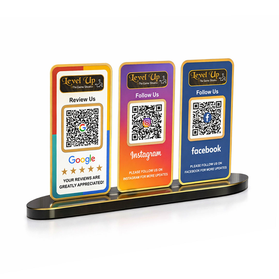 New Premium |Social Media Theme Edition | 3 in 1 Smart NFC Standee For ...